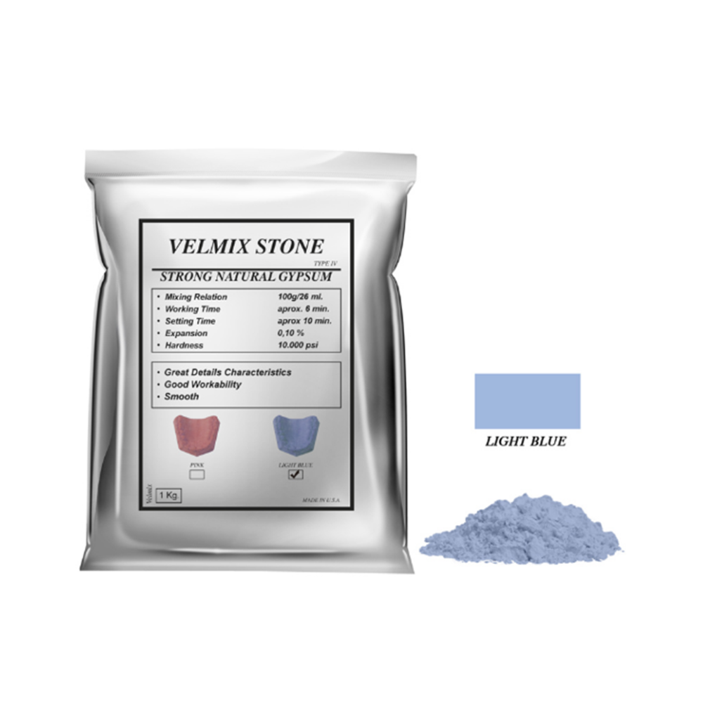 Yeso Velmix® Stone Tipo IV Color Celeste - Palident